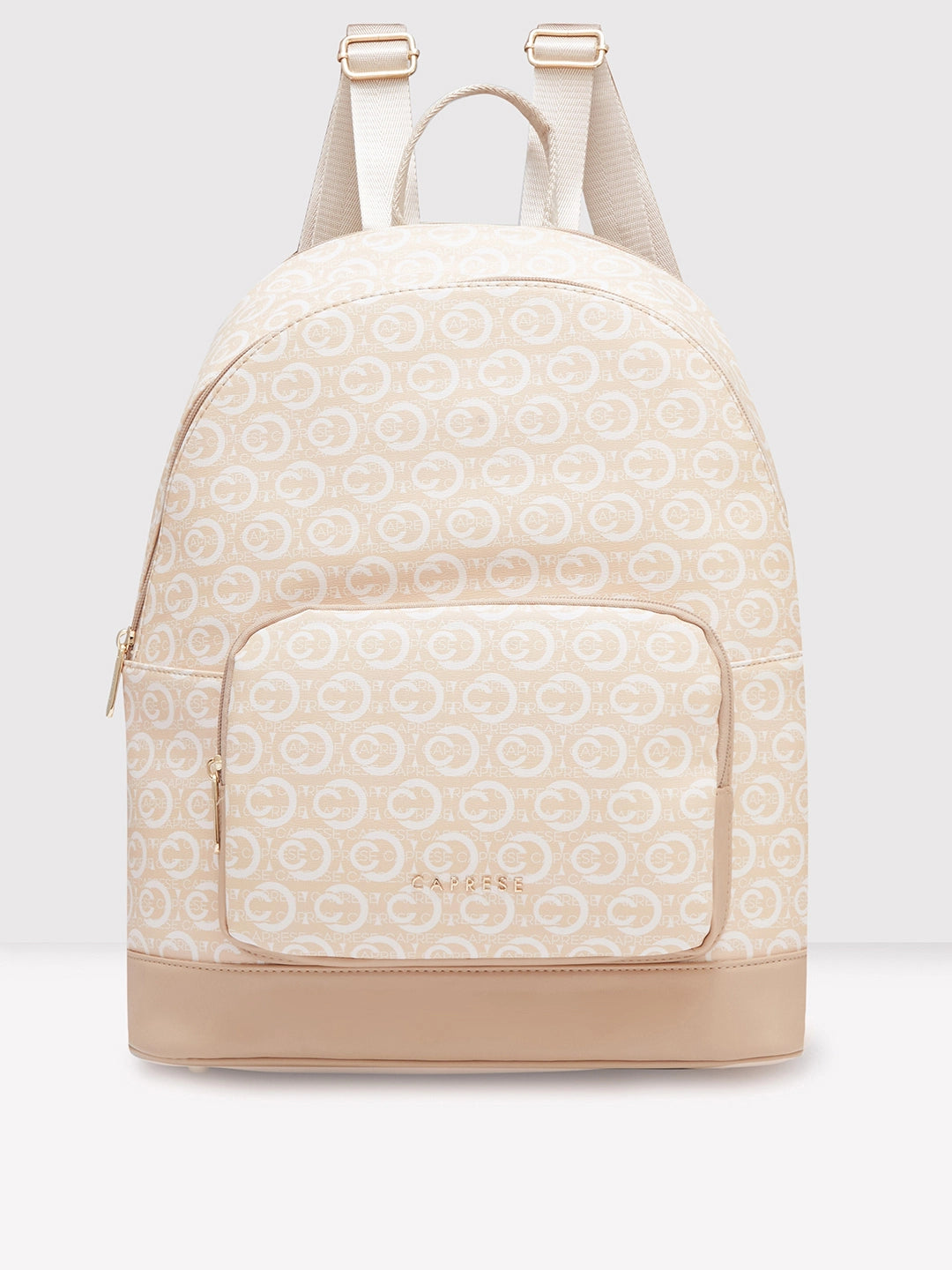 Buy Caprese Cleo Laptop Backpack Large Beige @ Rs.1499 | Caprese Bags