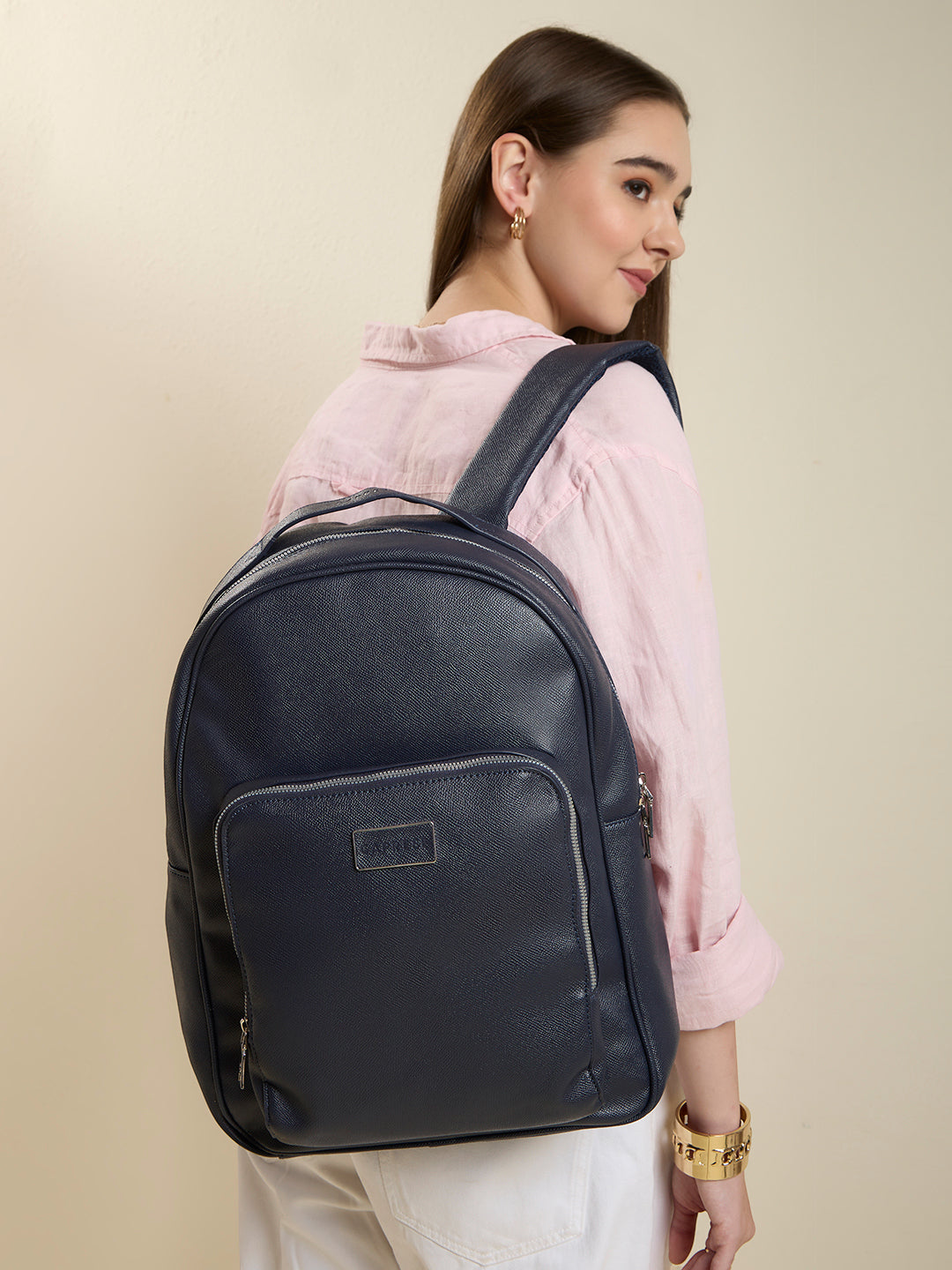 Buy Caprese Uranus Large Navy Backpack @ 2149 | Caprese Bags