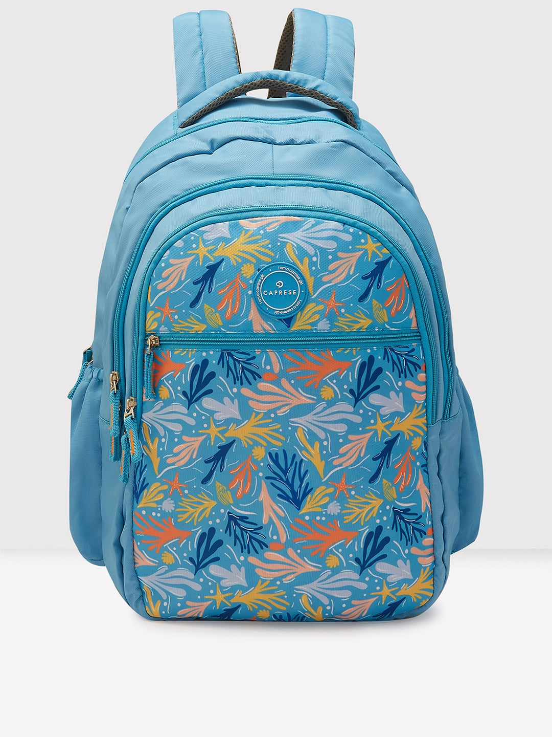 Buy Caprese Xenia Large Printed Light Blue Laptop Backpack @ Rs.750 ...