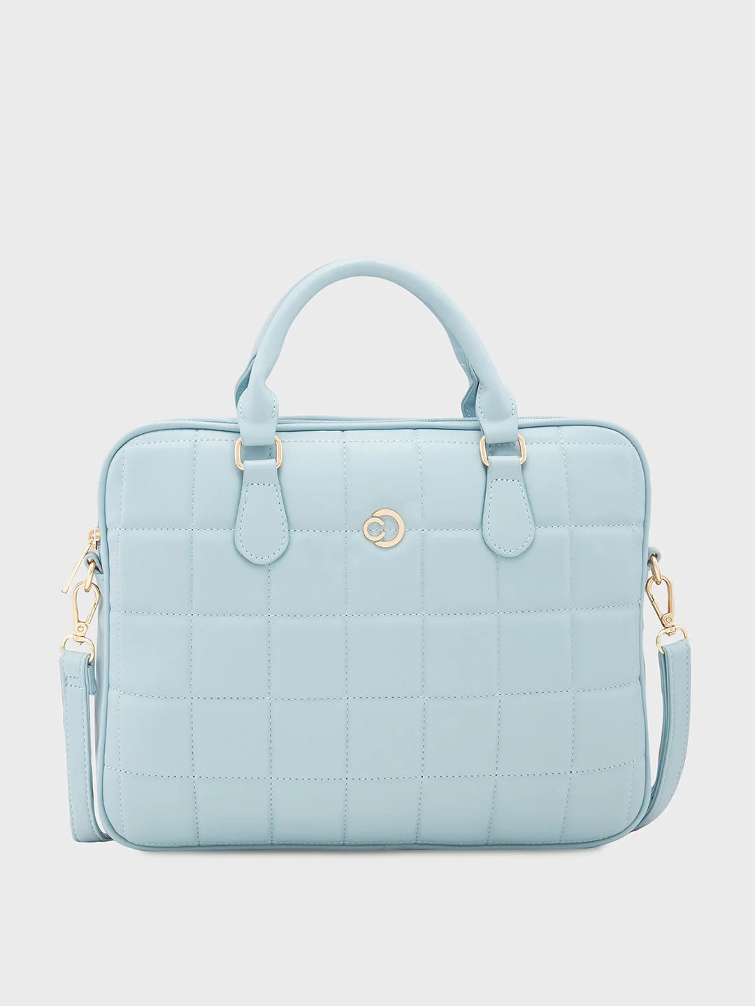Buy Caprese Braxton Quilted Medium Powder Blue Laptop Sleeve @ Rs.2499 ...