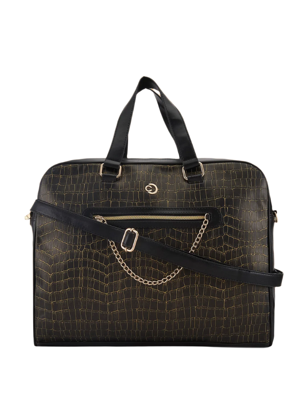 Buy Caprese Mist Laptop Bag Large Black @ 1369 | Caprese Bags