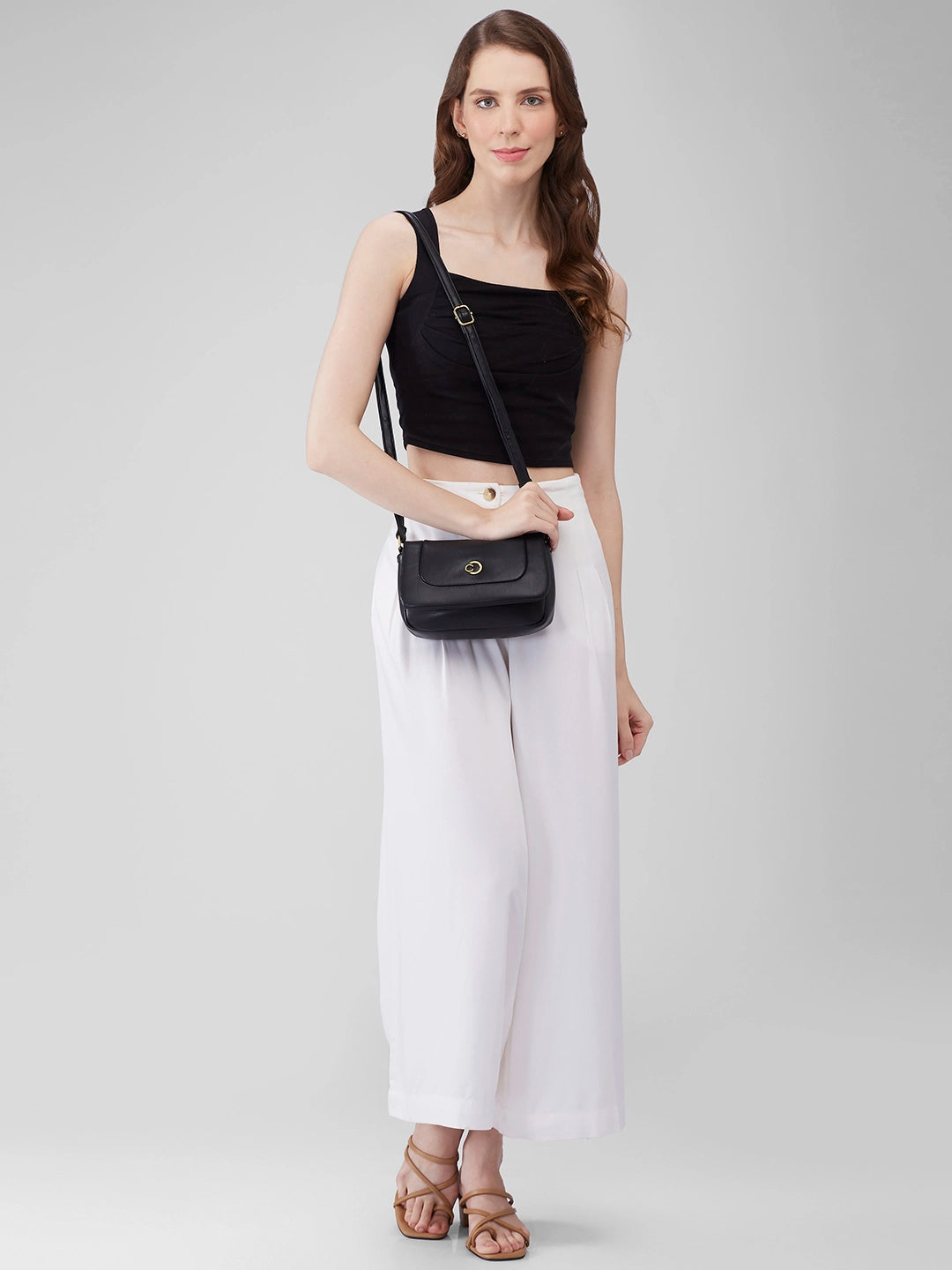 Buy Caprese Heidi Small Black Sling Bag @ 899 | Caprese Bags