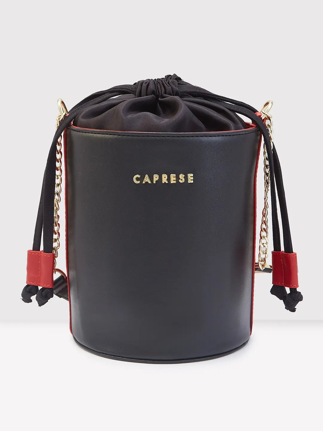 Buy Caprese Lizzy Medium Black Drawstring Sling Bag @ 949 | Caprese Bags