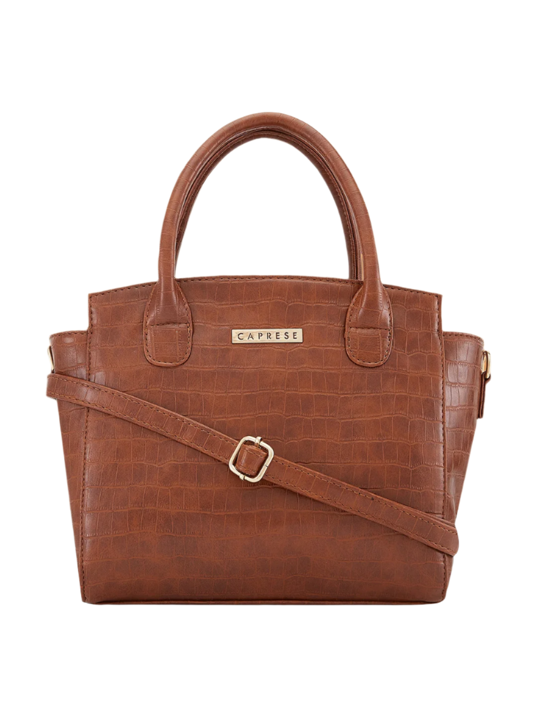 Buy Caprese Cristina Medium Brown Satchel Bag @ 999 | Caprese Bags
