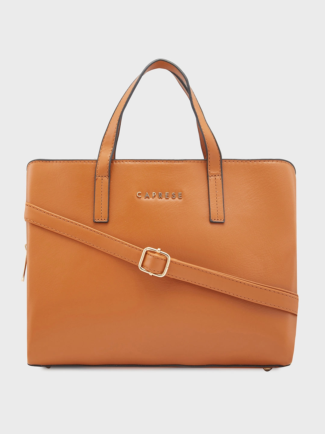 Buy Caprese Lucie Medium Tan Satchel Bag @ 1022 | Caprese Bags