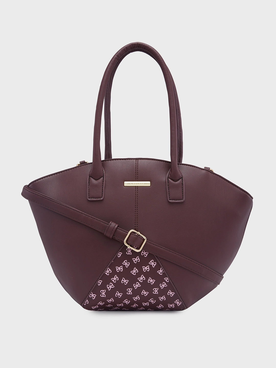 Buy Caprese Milly Medium Choco Brown Satchel Bag @ Rs.1439 | Caprese Bags