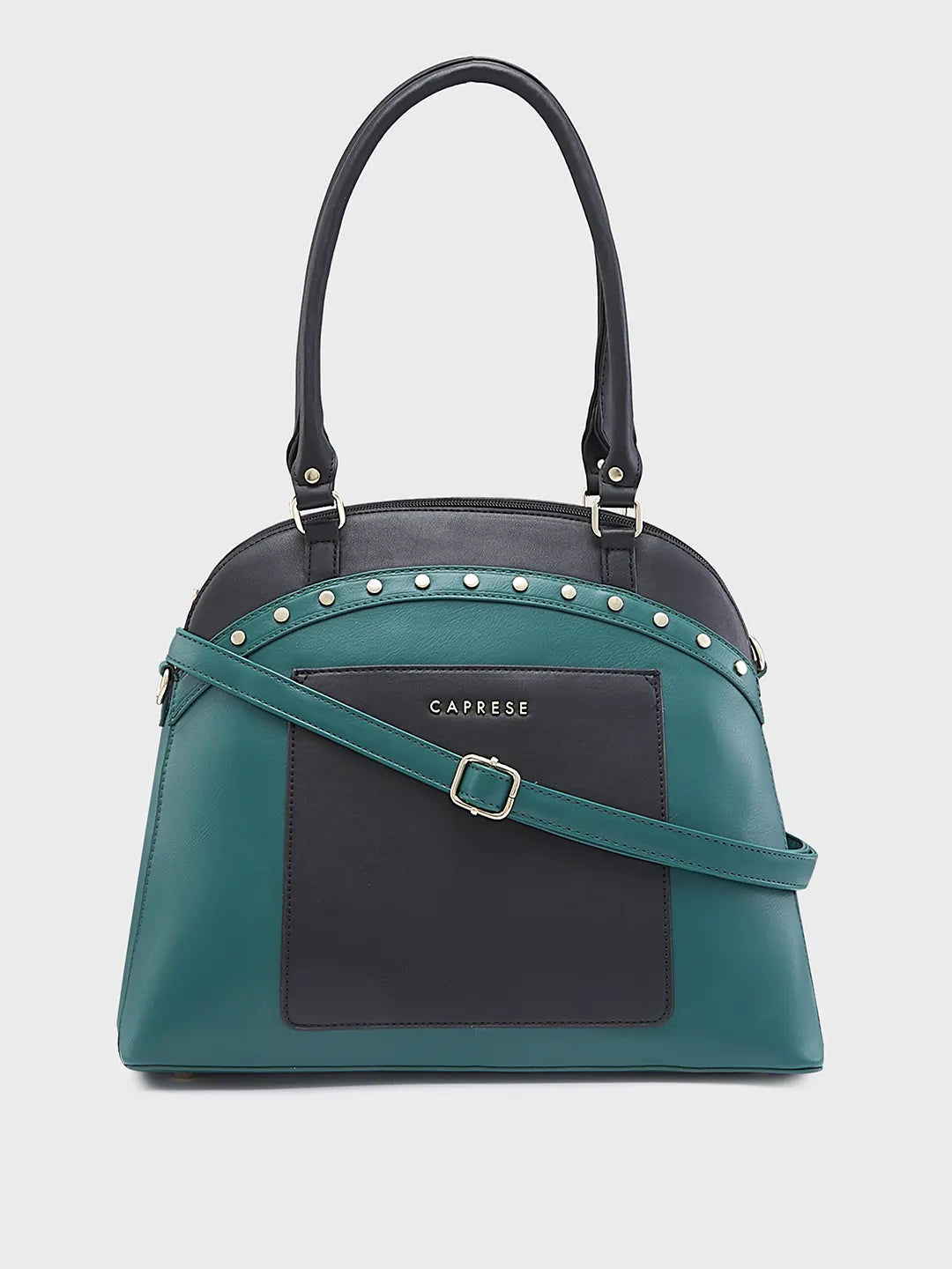 Buy Caprese Shelby Large Black Satchel Bag @ 1259 | Caprese Bags