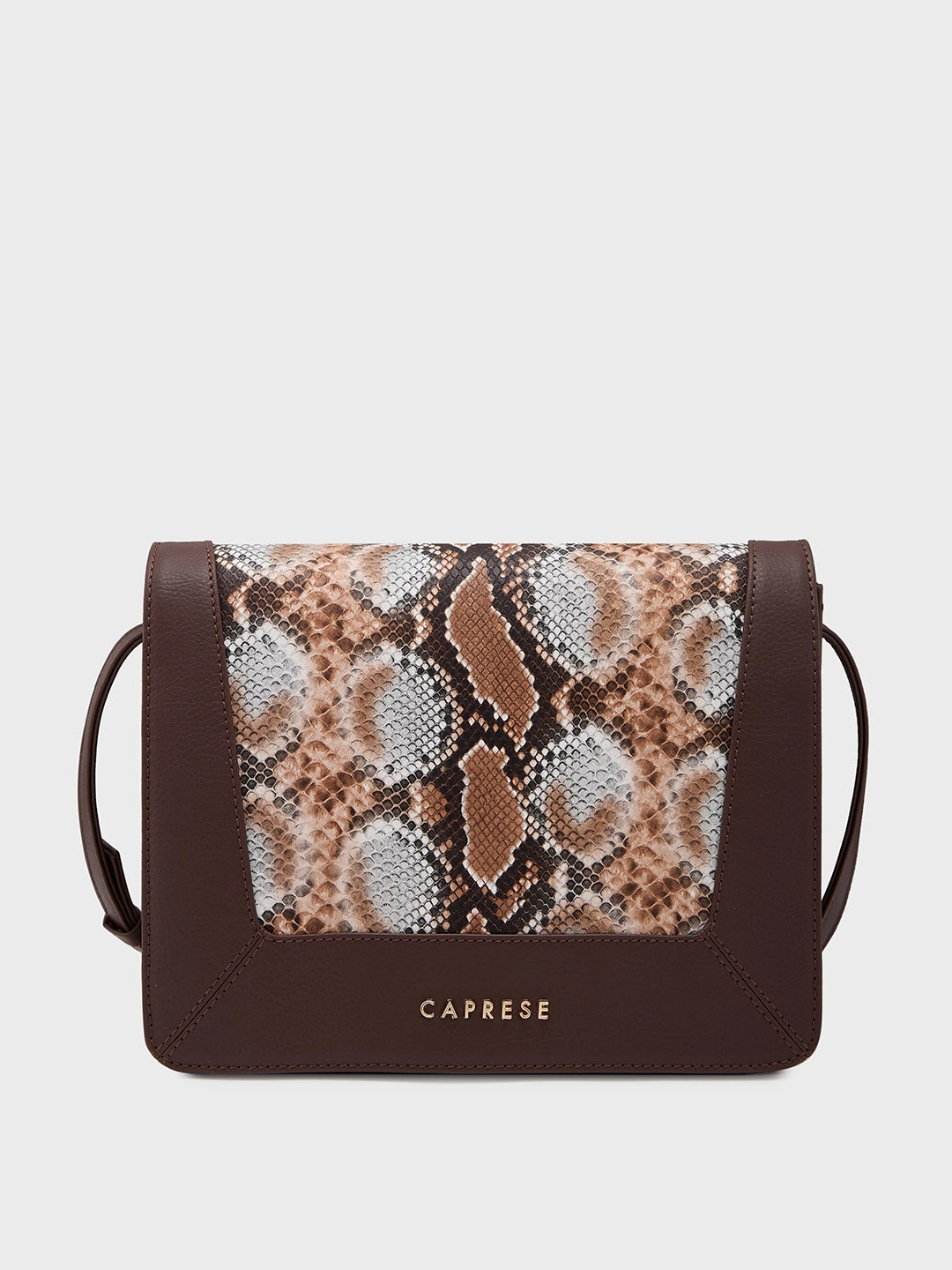 Buy Caprese Vittoria Medium Chocolate Satchel Bag @ 1049 | Caprese Bags