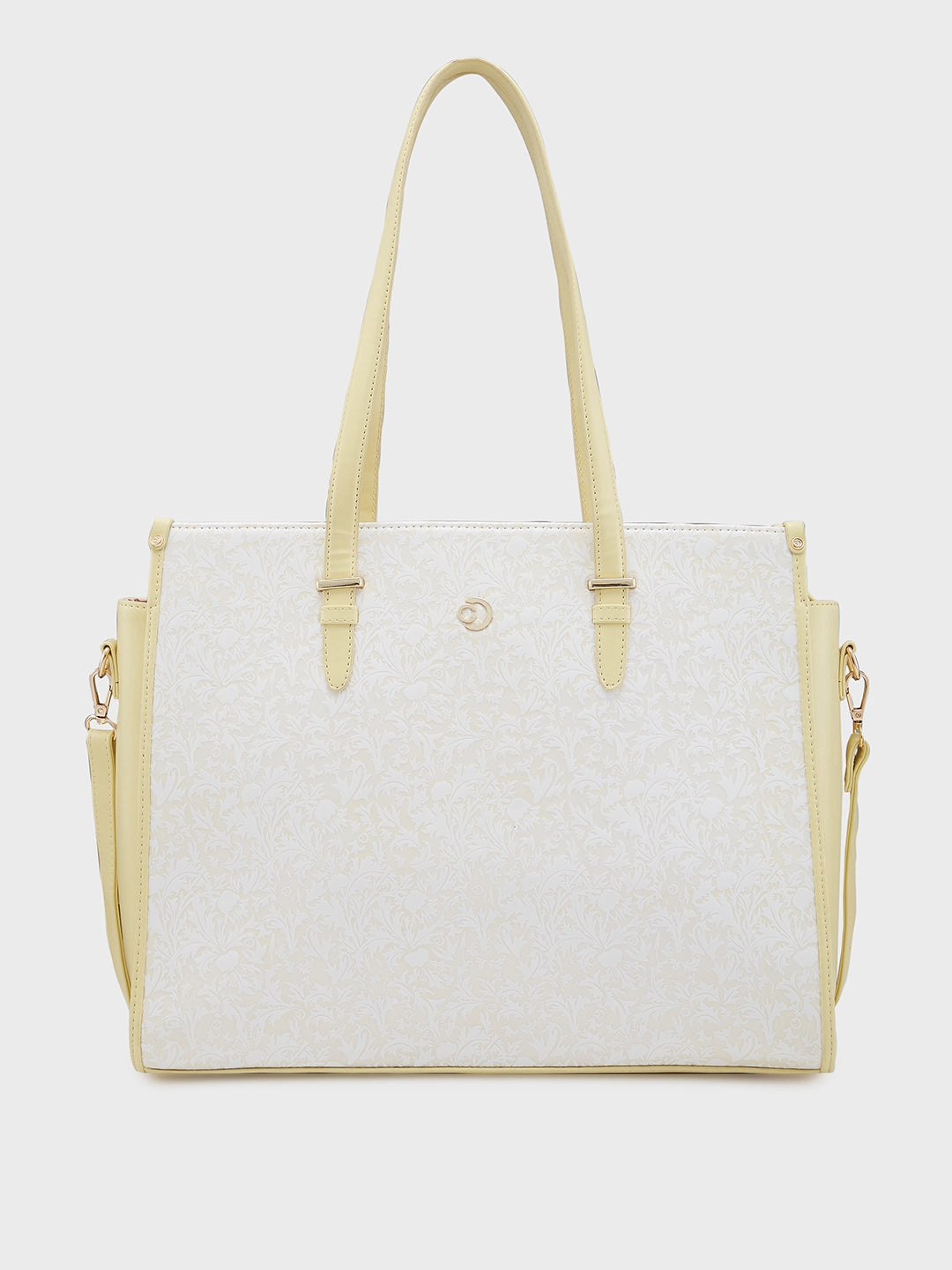 Buy Caprese Aurora Large Yellow Tote Laptop Bag @ Rs.1499 | Caprese Bags