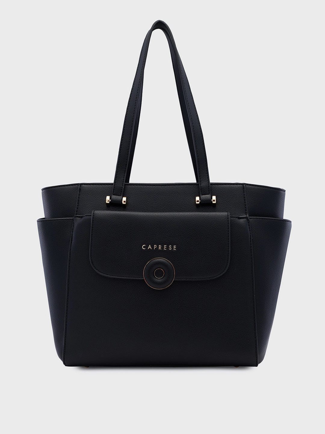 Buy Caprese Jackie Large Black Tote Bag @ 1749 | Caprese Bags