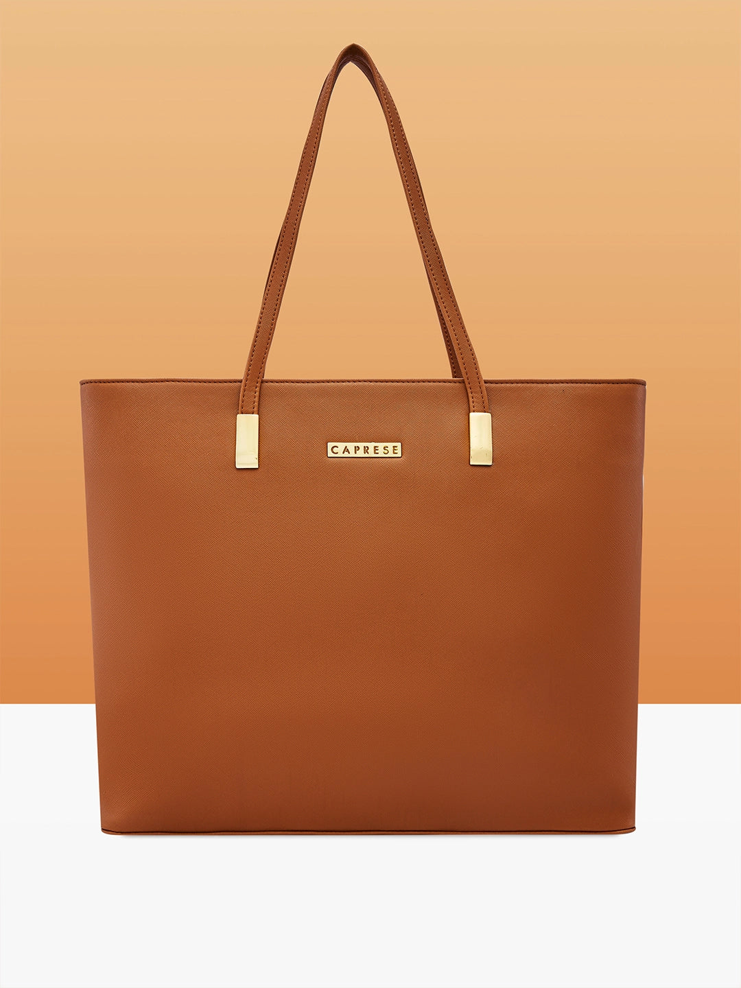 Buy Caprese Alicie Large Tan Tote Bag @ 2499 | Caprese Bags