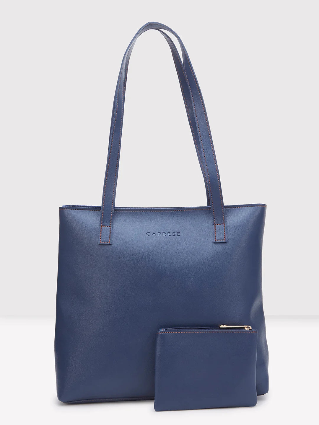 Buy Caprese Myla Large Navy Tote Bag @ Rs.839 | Caprese Bags