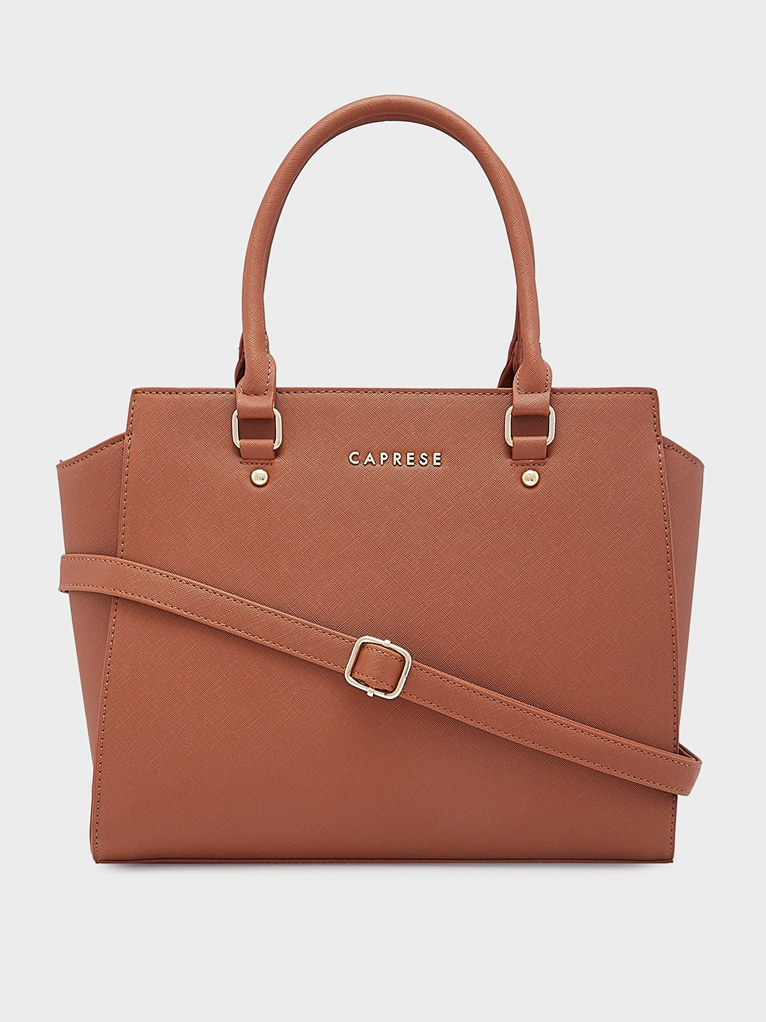 Buy Caprese Rima Medium Brown Tote Bag @ Rs.2659 | Caprese Bags