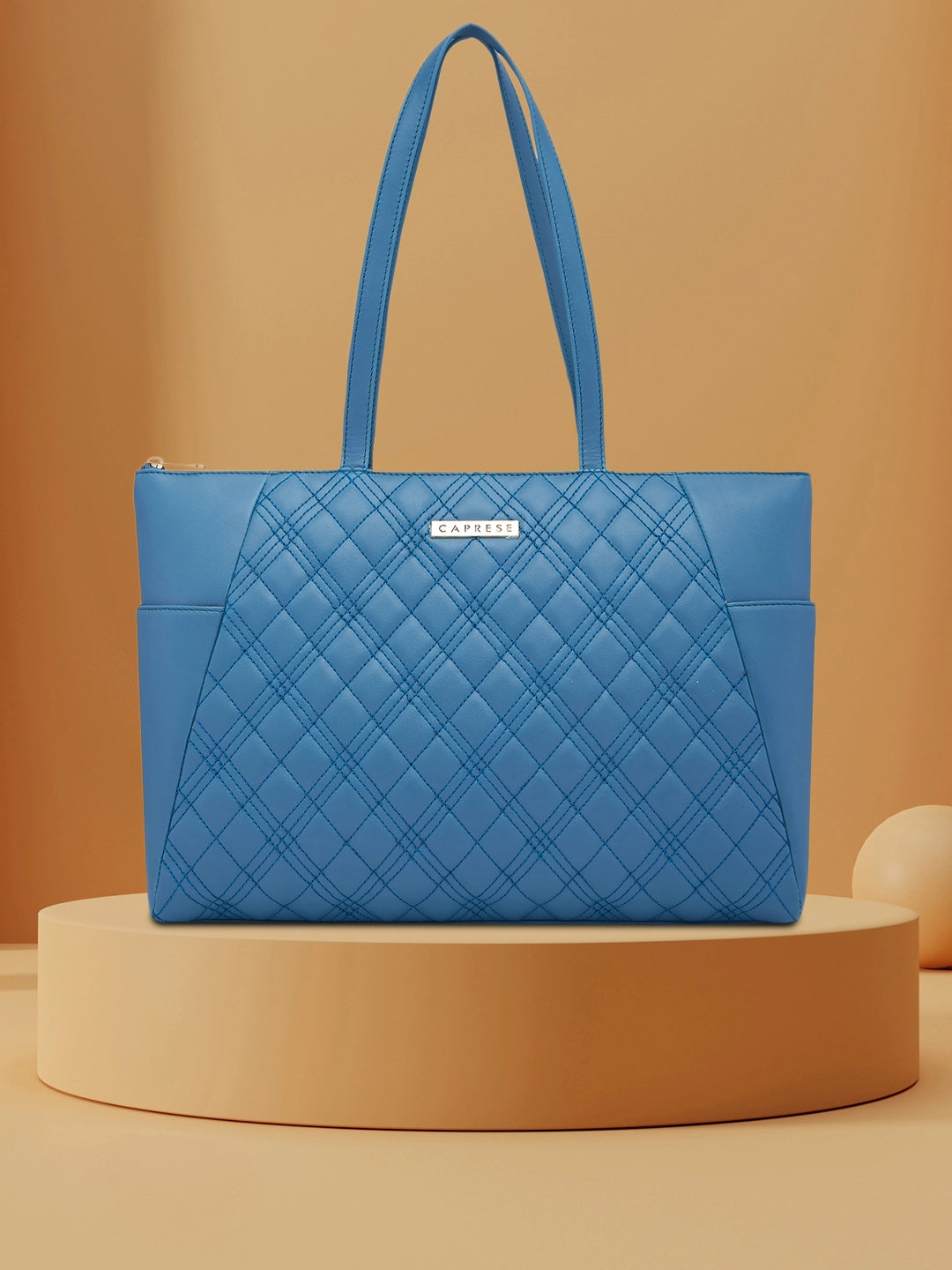 Buy Caprese Sheena Large Teal Tote Bag @ 959 | Caprese Bags