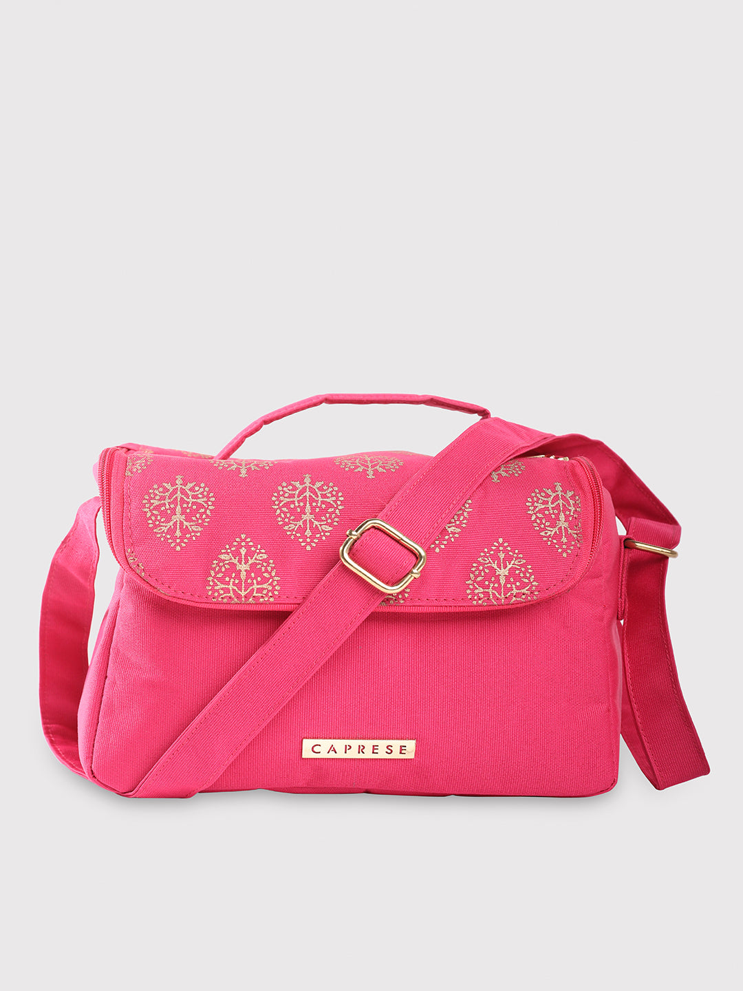 Buy Caprese Rosy Medium Fuchsia Vanity Case @ 519 | Caprese Bags